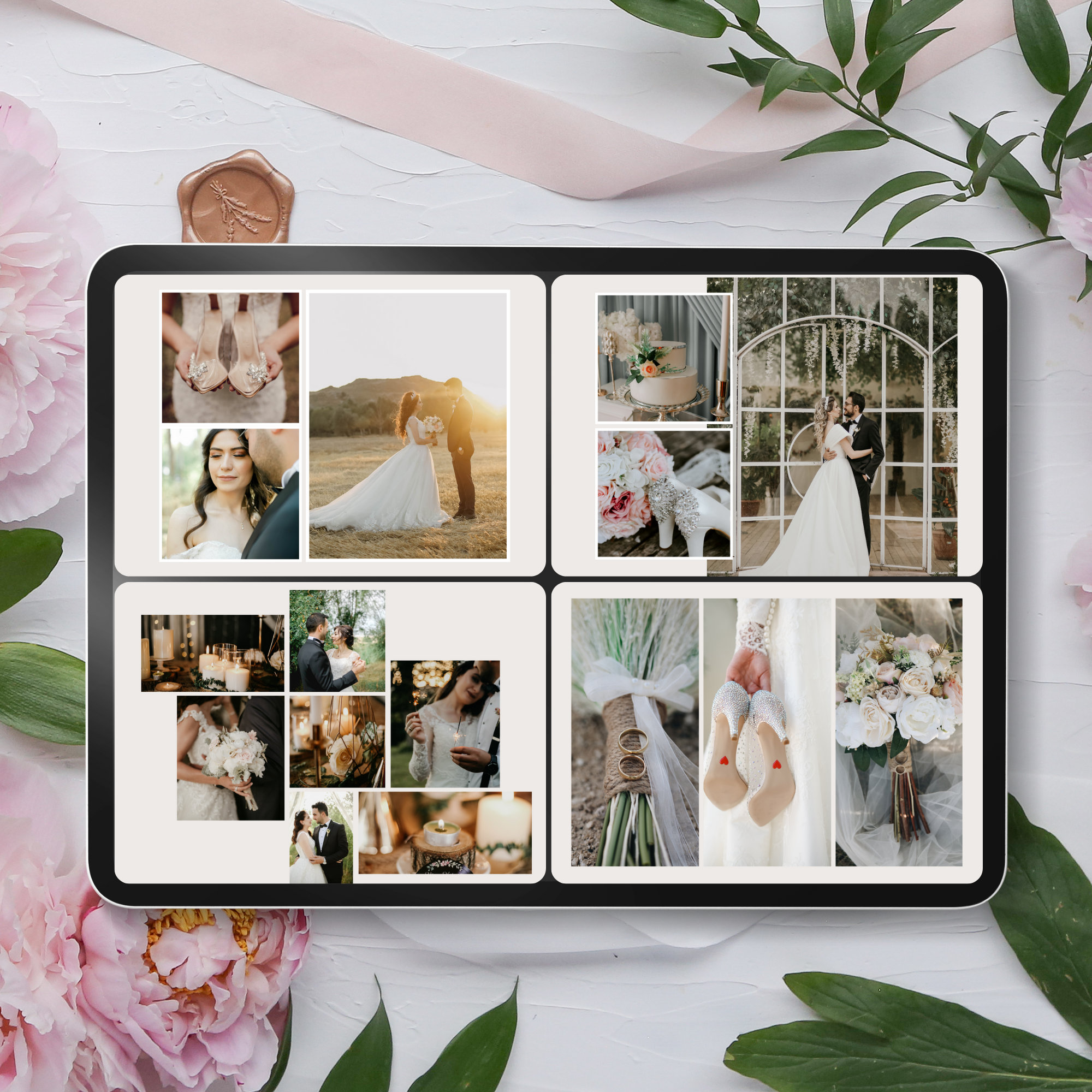 Canva Digital Wedding Album, Wedding Photobook Album Editable Template ...