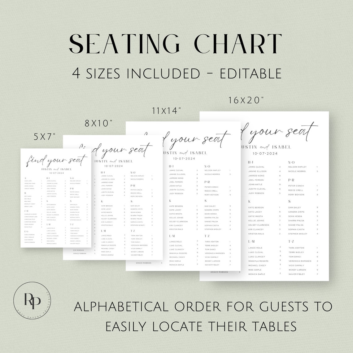 QR Code Wedding Seating Chart Sign, Wedding Seating Chart Template ...