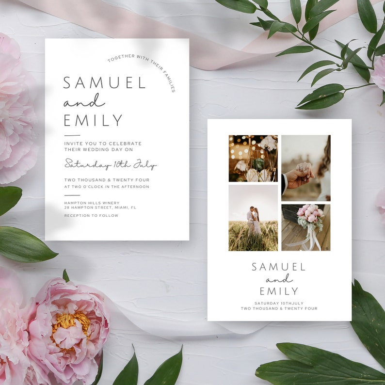 Invitación de boda descargable con código QR invitación de - Etsy México