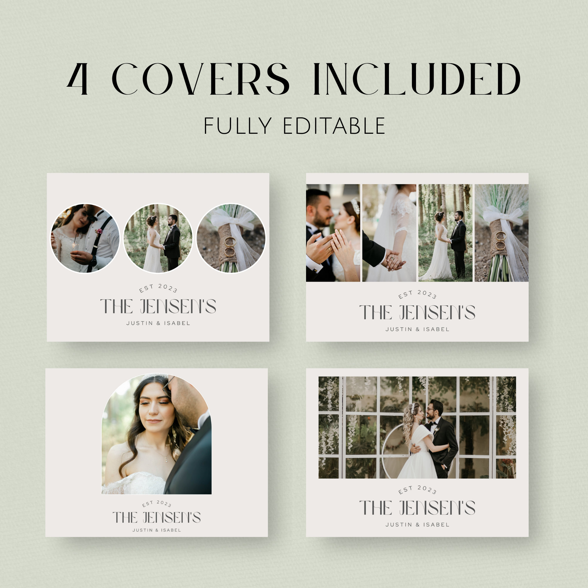 Canva Digital Wedding Album, Wedding Photobook Album Editable Template ...