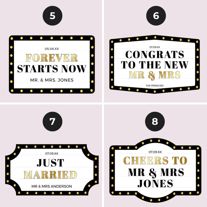 Bottle Service Sign for Wedding Template, Customizable Marquee VIP ...