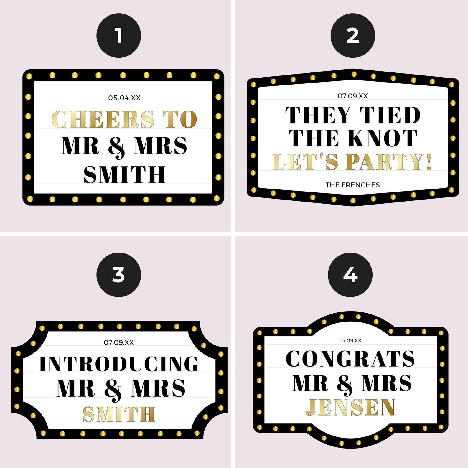 Bottle Service Sign for Wedding Template, Customizable Marquee VIP ...