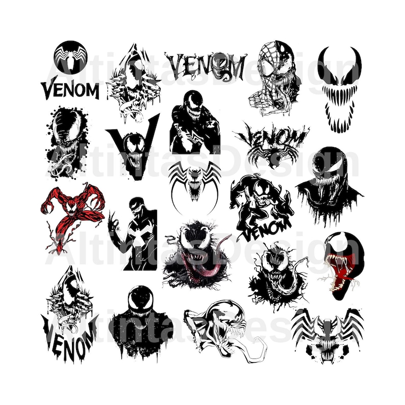 Venom SVG Png-Bundle, Schnittdatei Cricut, SVG-Bundle, Venom druckbare ...