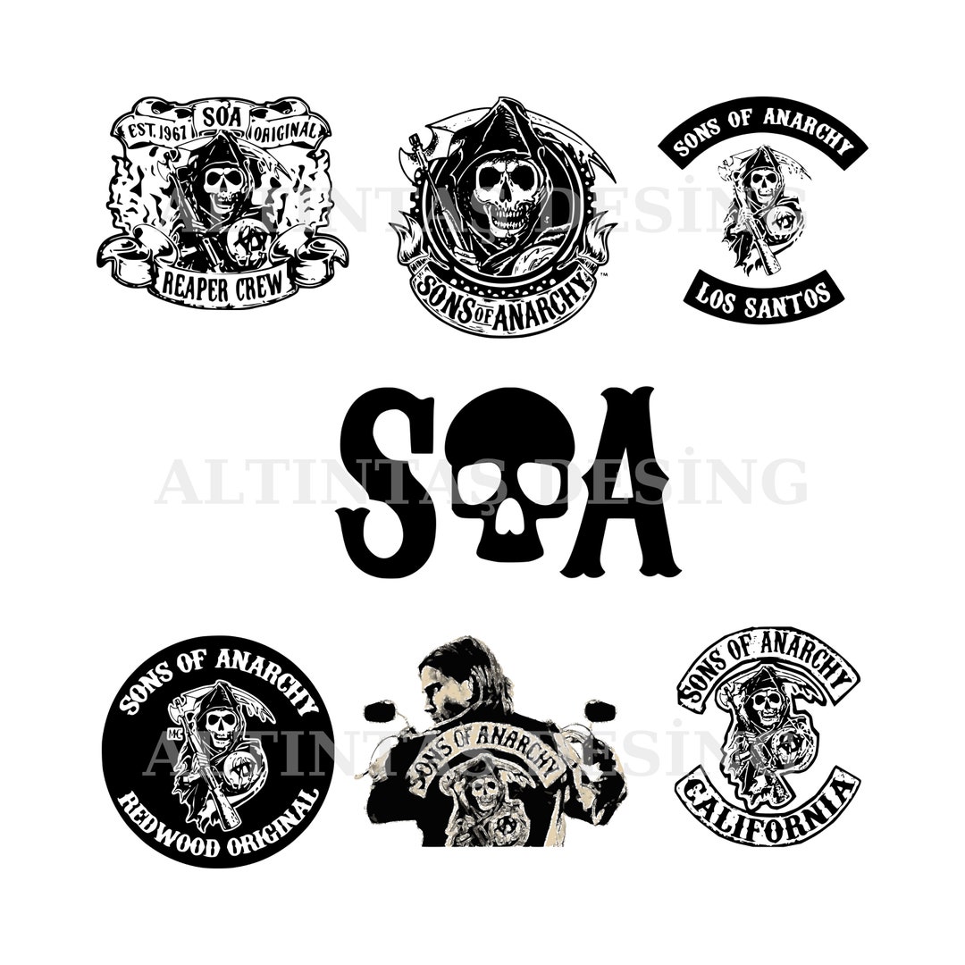 Sons of Anarchy Svg Bundle - SAMCRO SVG Bundle - Svg Png Dxf Eps Pdf ...