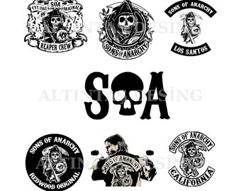 Sons of Anarchy SVG Bundle - Cut File for Cricut - Digital Download - Svg Png Dxf Eps Pdf - Soa ...
