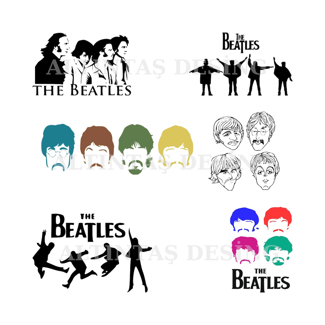 The Beatles SVG Bundle - John Lennon - Paul Mccartney - Svg File for ...