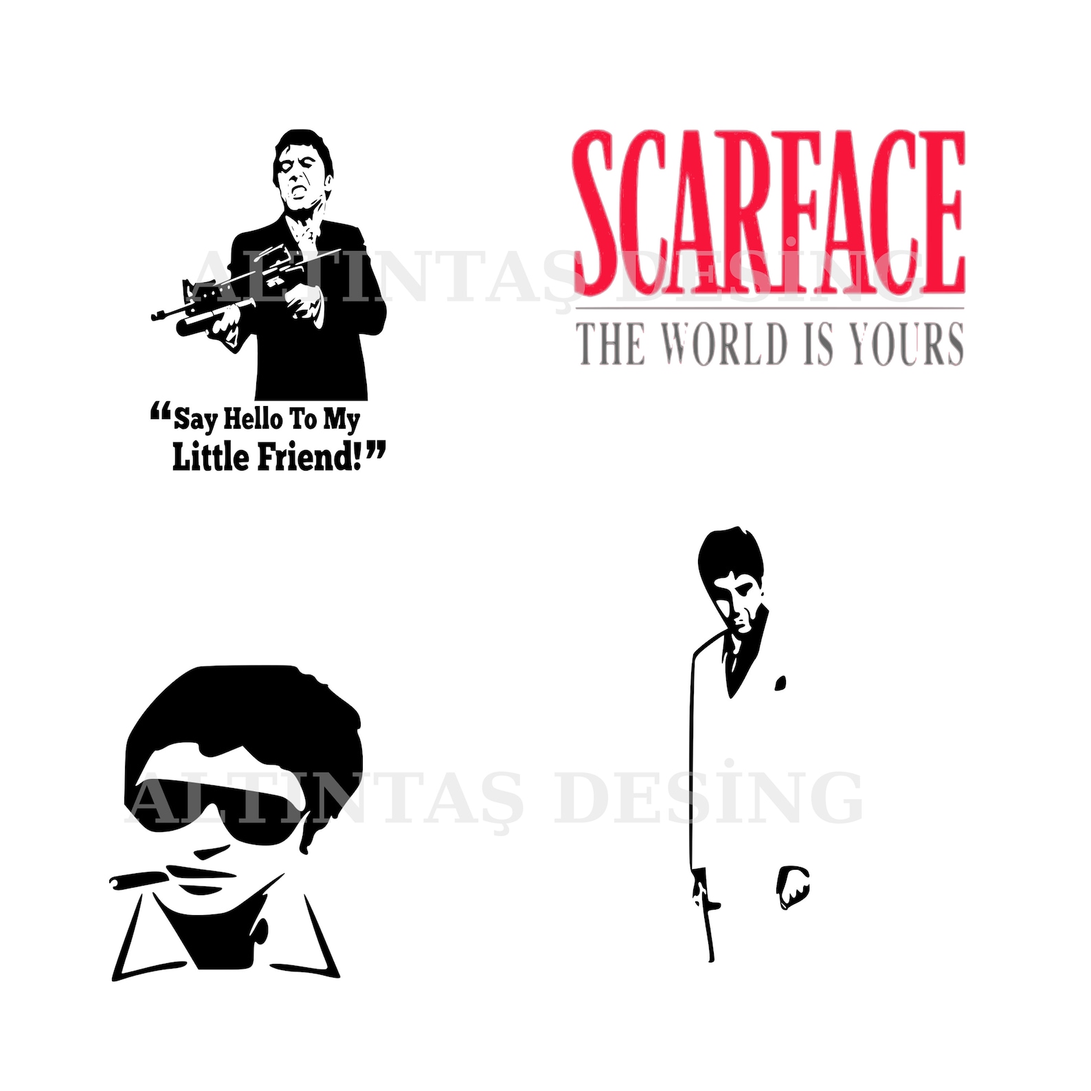 Scarface SVG File Al Pacino Tony Montana | Cricut | Vector | Instant ...
