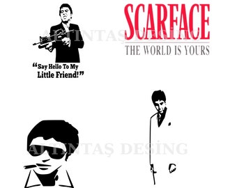 Scarface SVG File Al Pacino Tony Montana | Cricut | Vector | Instant ...
