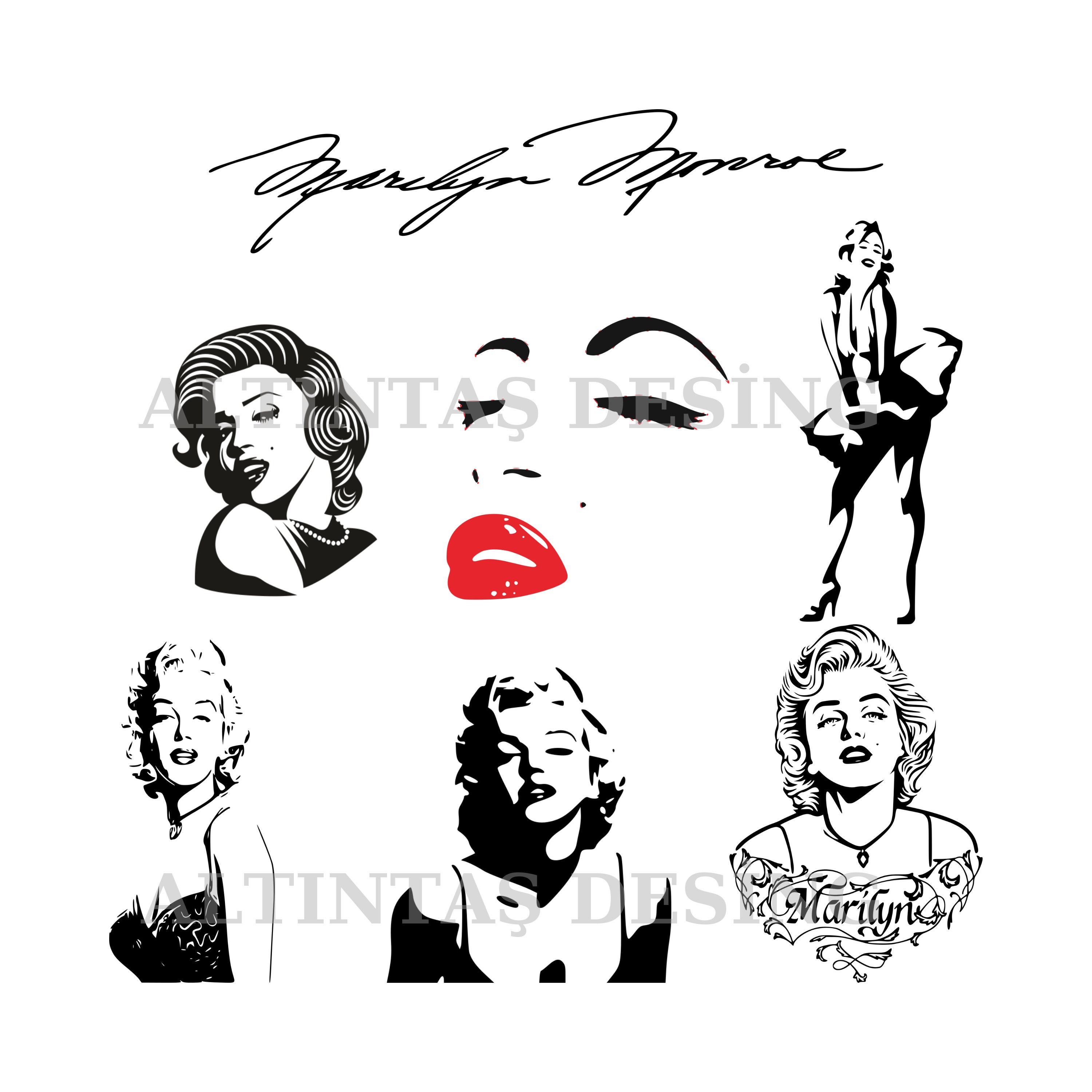 Marilyn Monroe Svg File for Cricut Actress Svg Norma - Etsy Canada