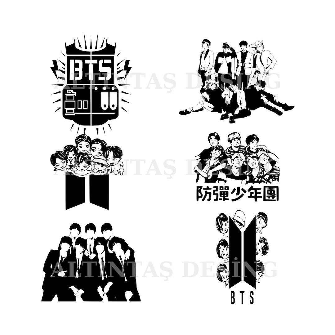 BTS Svg Bundle, Bts Png, Kpop Svg Files for Cricut, Bt21 Svg, Bts ...