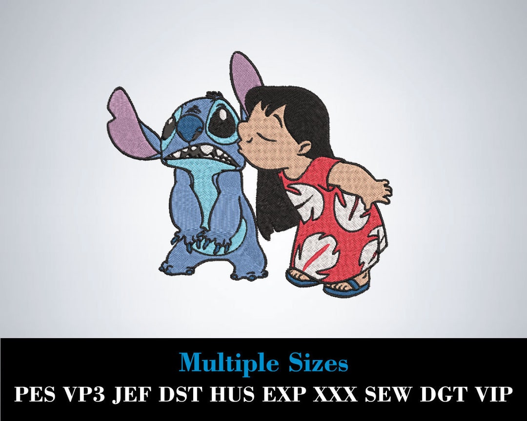 Embroidery Design Lilo Kiss Stitch Lilo and Stitch Character - Etsy