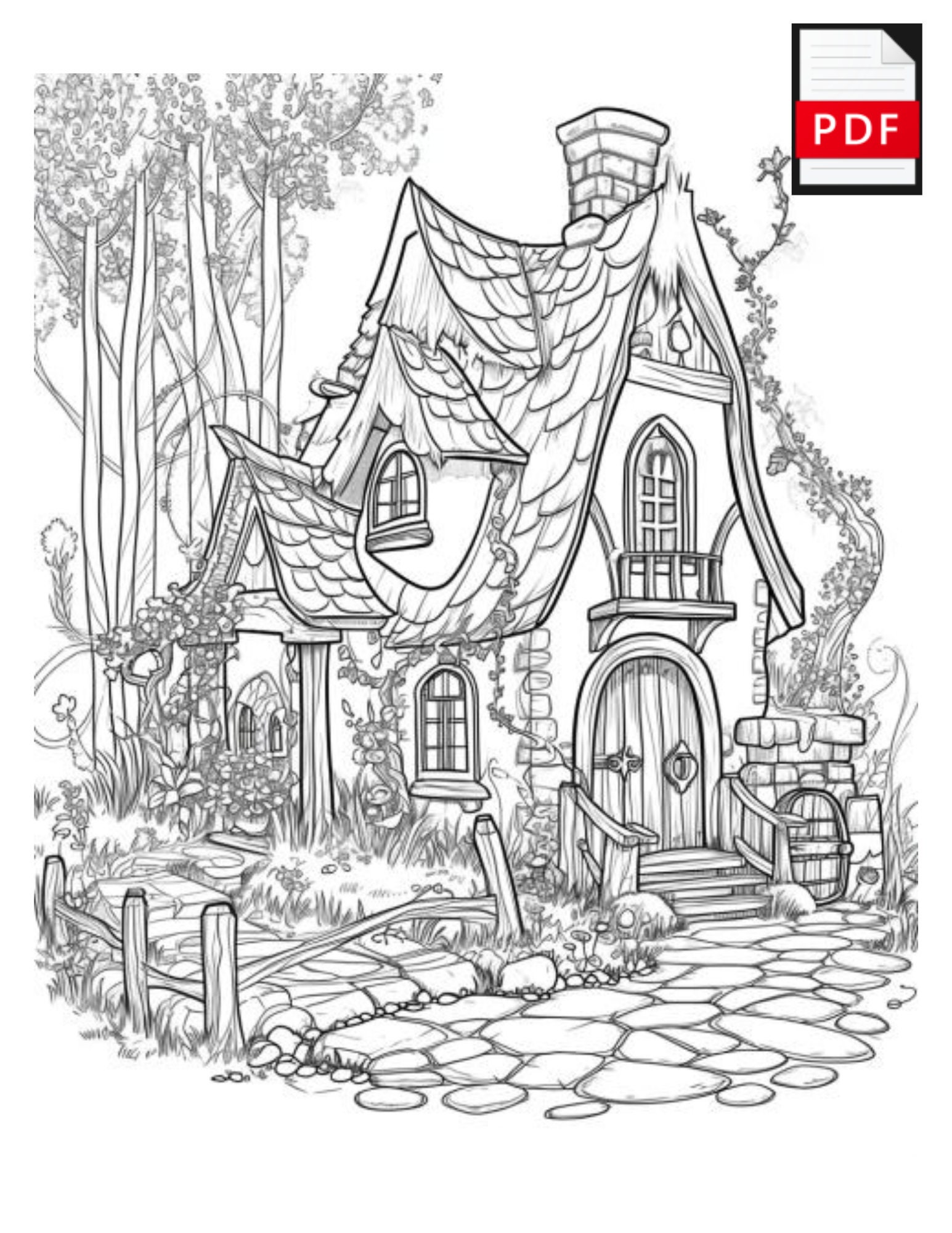 55 Cute House Coloring Pages, Adult and Kids Coloring Pages, Art ...