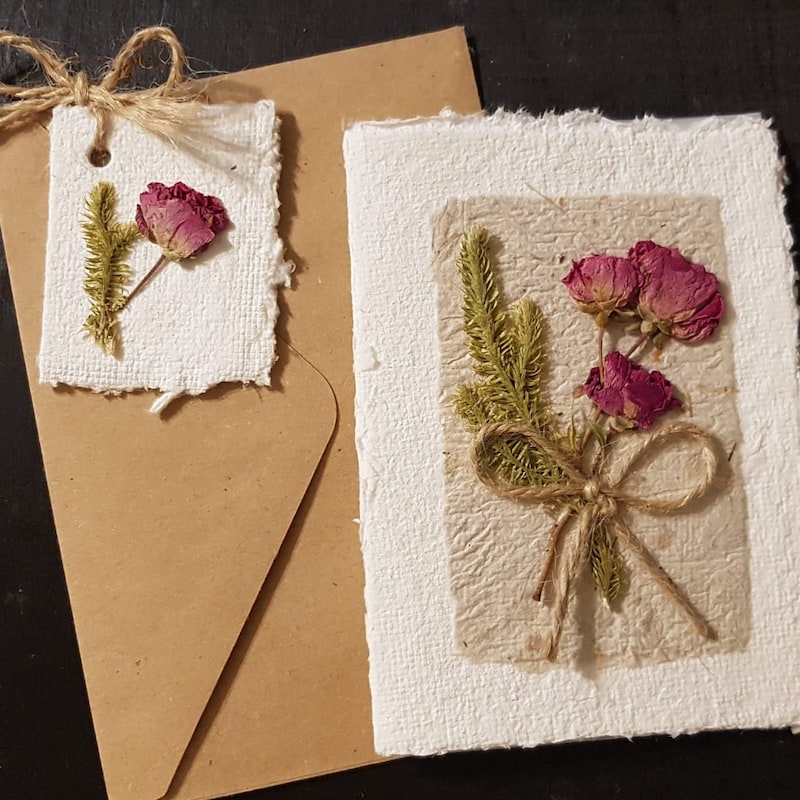 Pressed Flower Cards - Etsy UK