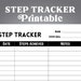 Simple Step Tracker Printable, Daily Walking Log, Health and Wellness ...