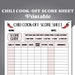 Chili Cook-off Score Sheet Printable for Chili Competition, Cook off ...