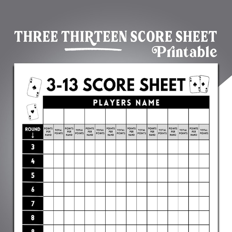 Score Sheets - Etsy