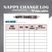 Nappy Change Log Printable, Newborn Diary Sleep Chart, Form Daycare ...