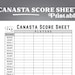 Canasta Score Sheet, Canasta Card Game Score Sheet, Printable Canasta ...