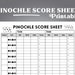 Pinochle Score Sheet, Double Pinochle Score Sheet, Pinochle Card Game ...