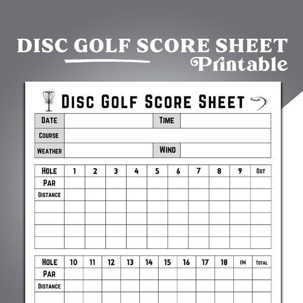 Disc Golf Scorecard - Etsy