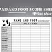 Hand and Foot Score Sheets, Hand and Foot Card Game Score Sheets ...