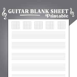 Printable Guitar Sheet Music, Blank Music Tab Sheets for Guitar, Guitar ...