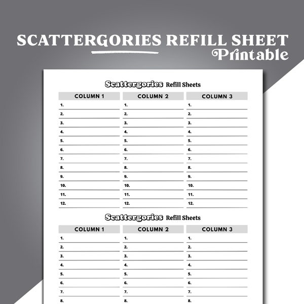 Scattergories - Etsy