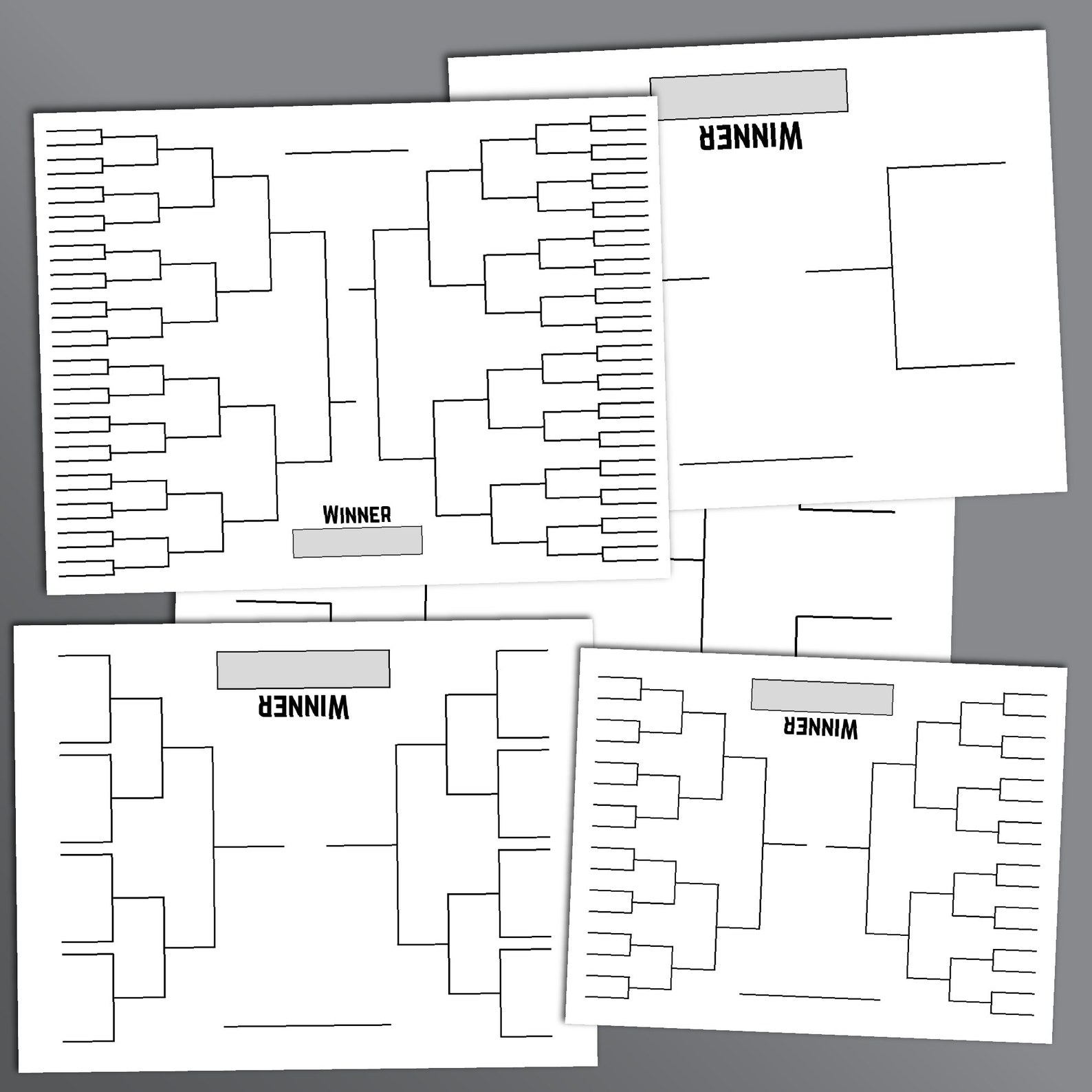 Tournament Bracket Templates, Tournament Template, Sports Bracket ...