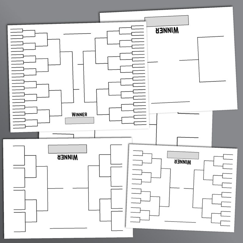 Tournament Bracket Templates, Tournament Template, Sports Bracket ...