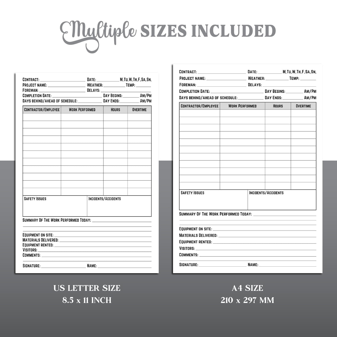 Construction Site Log, Construction Management and Planning Tool ...