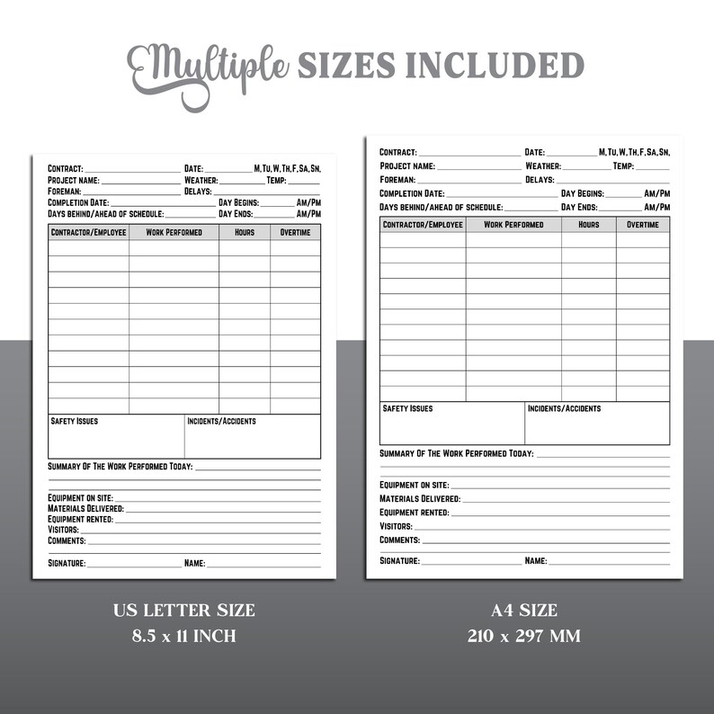 Construction Site Log, Construction Management and Planning Tool ...