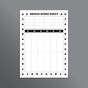 Bridge Game Score Sheet, Contract Bridge Scoring, Chicago Bridge ...
