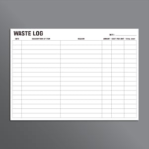Waste Log Printable, Food Waste Tracker, Waste Tracker Template ...