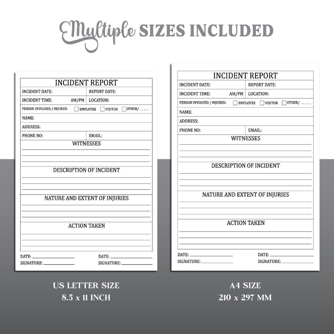 Incident Report Health and Safety, Incident Report Form, Business ...
