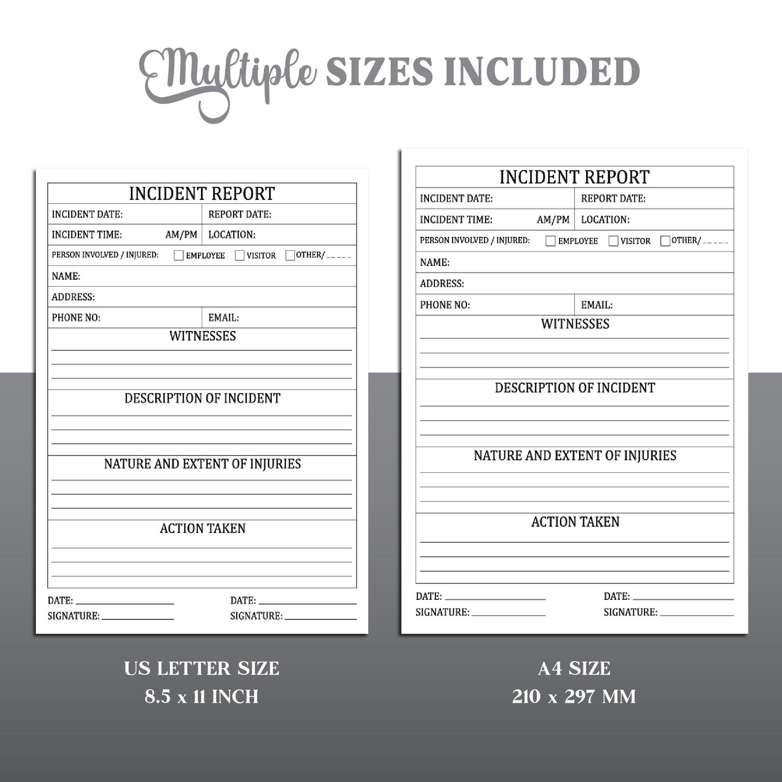 Incident Report Health and Safety, Incident Report Form, Business ...