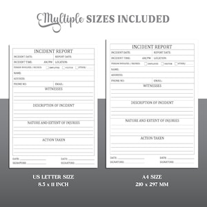 Incident Report Health and Safety, Incident Report Form, Business ...