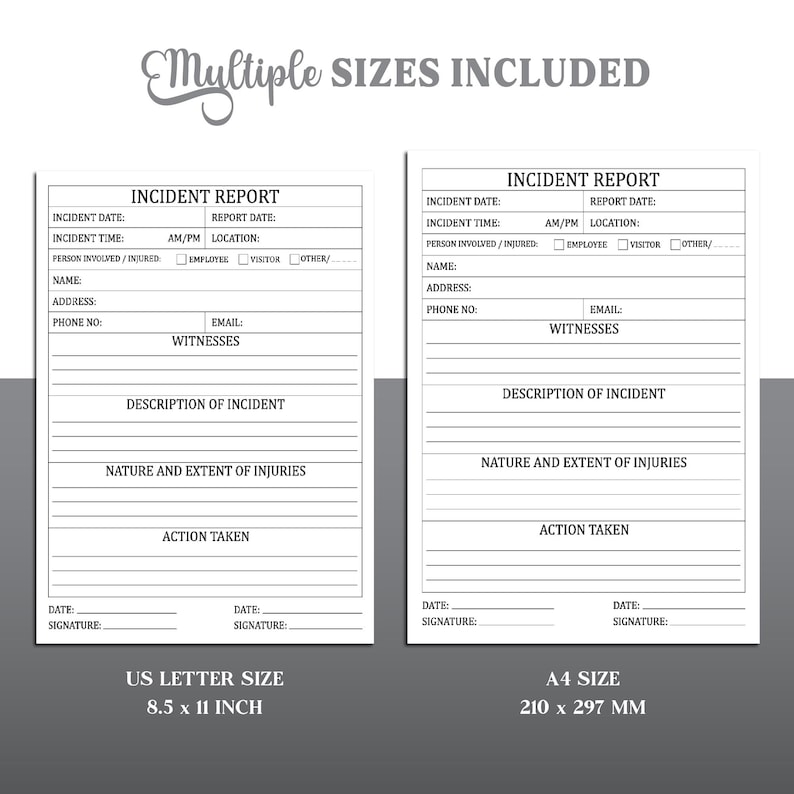 Incident Report Health and Safety, Incident Report Form, Business ...