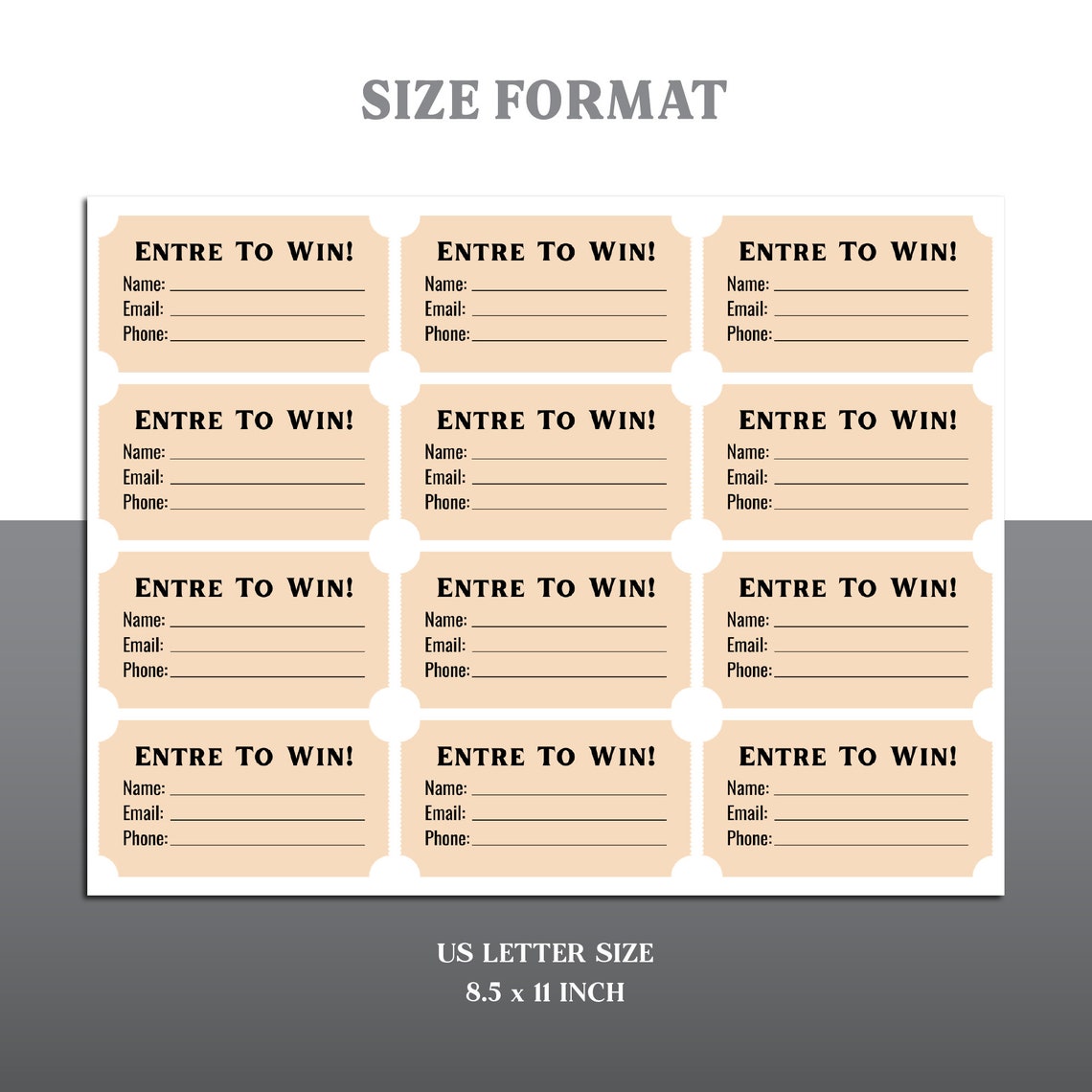 Printable Raffle Ticket - Enter to Win Printable Ticket Template ...