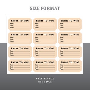 Printable Raffle Ticket - Enter to Win Printable Ticket Template ...