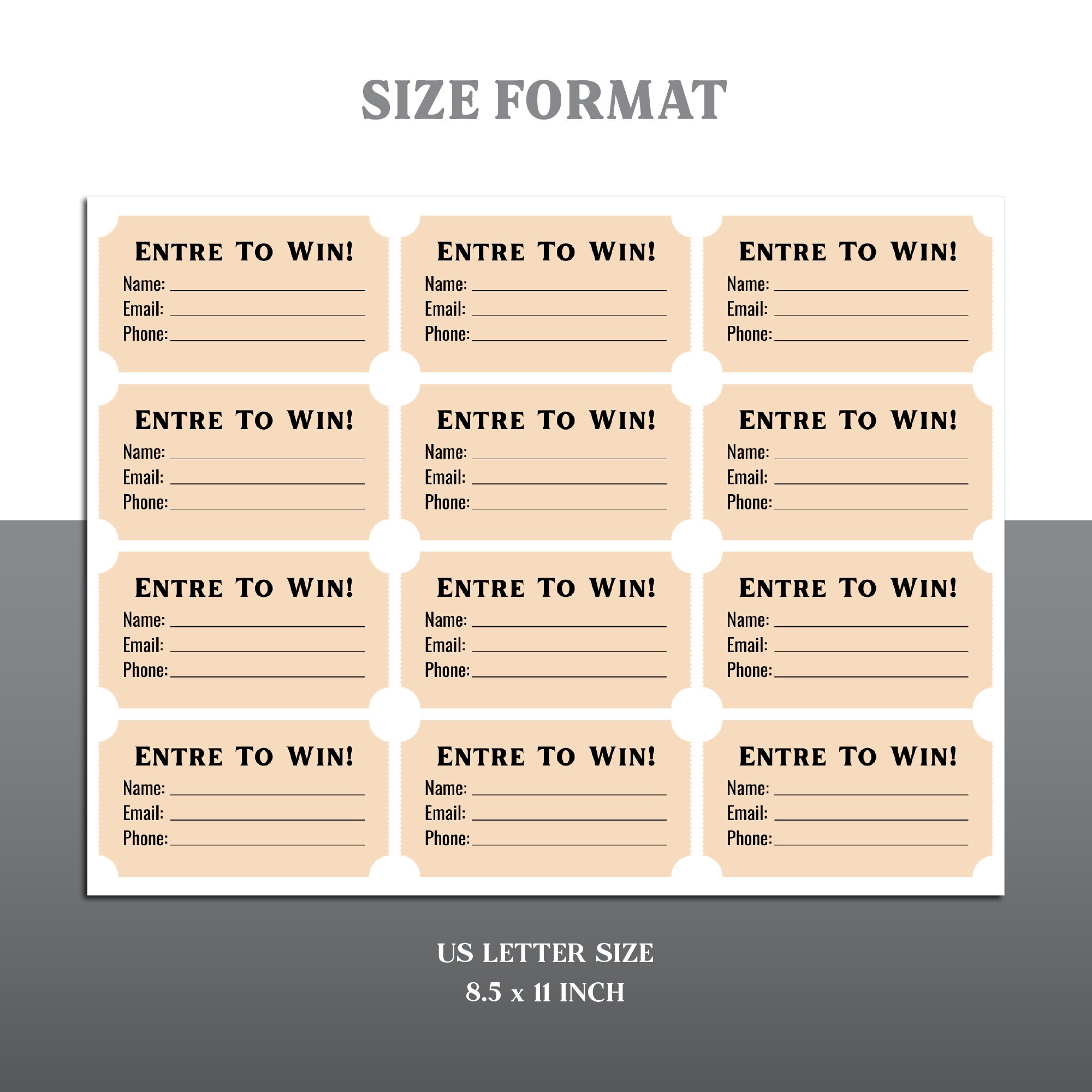 Printable Raffle Ticket - Enter to Win Printable Ticket Template ...