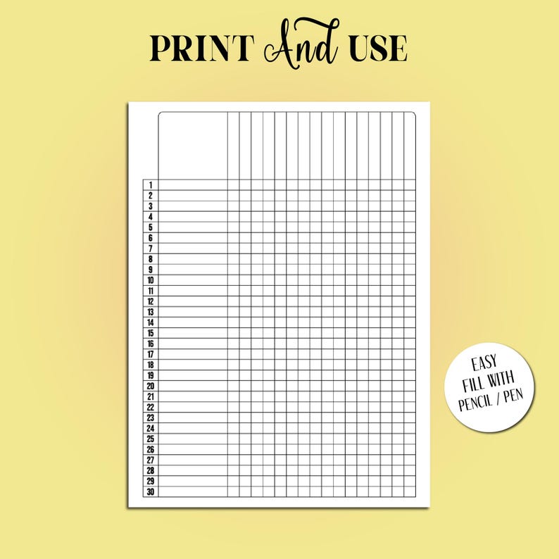 Printable Class Record, Class Record and Checklist, Class Gradebook ...