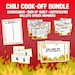 Bundle Chili Cook-off Score Sheet Printable for Chili Competition ...