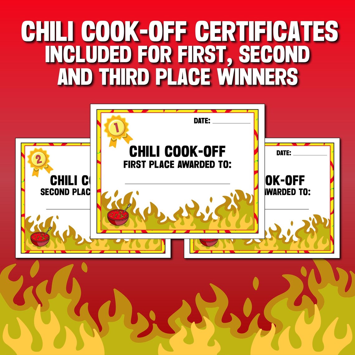 Bundle Chili Cook-off Score Sheet Printable for Chili Competition ...