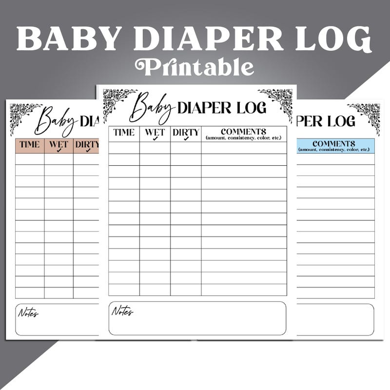 Diaper Change Log - Etsy