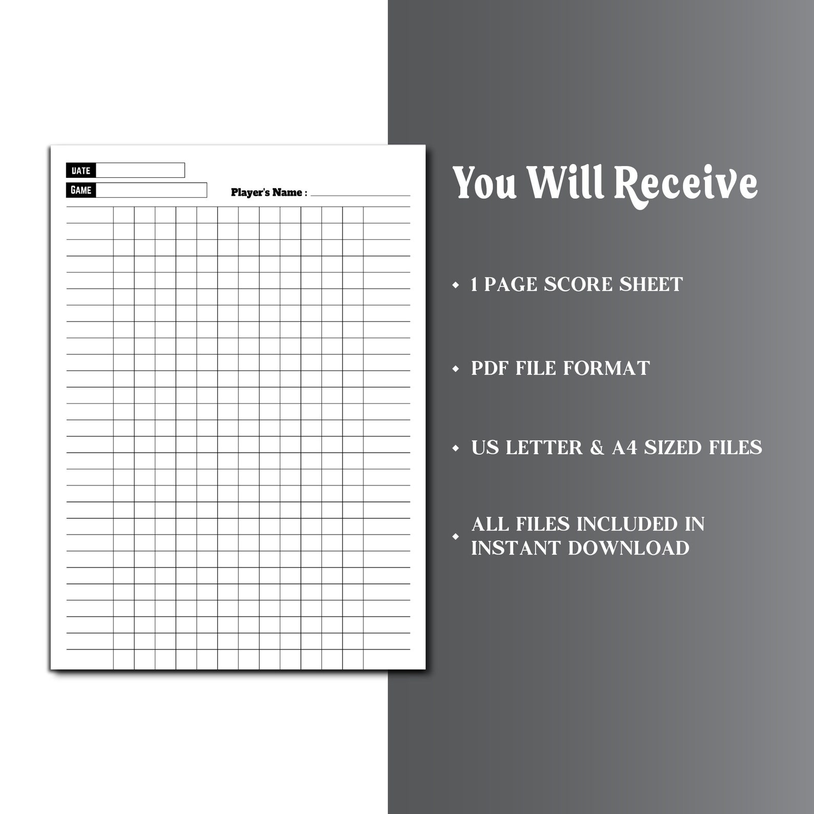 Game Night Score Sheets, Blank Board Game Score Sheets, Family Game ...