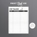 Simple Step Tracker Printable, Daily Walking Log, Health and Wellness ...