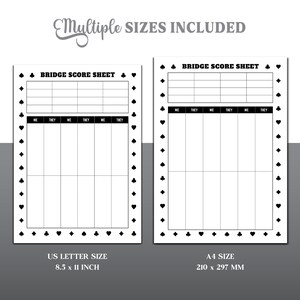 Bridge Game Score Sheet, Contract Bridge Scoring, Chicago Bridge ...