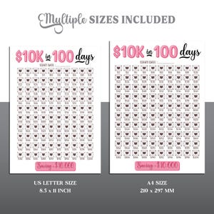 10K Savings Challenge Printable Saving Tracker, Template Money Saving ...