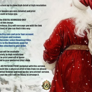 Vintage Santa Claus Christmas Snow Scene Art (digital Download) - Etsy
