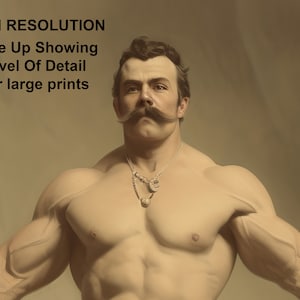 Vintage Strongman Picture Digital Download, Victorian Circus Wall Art ...